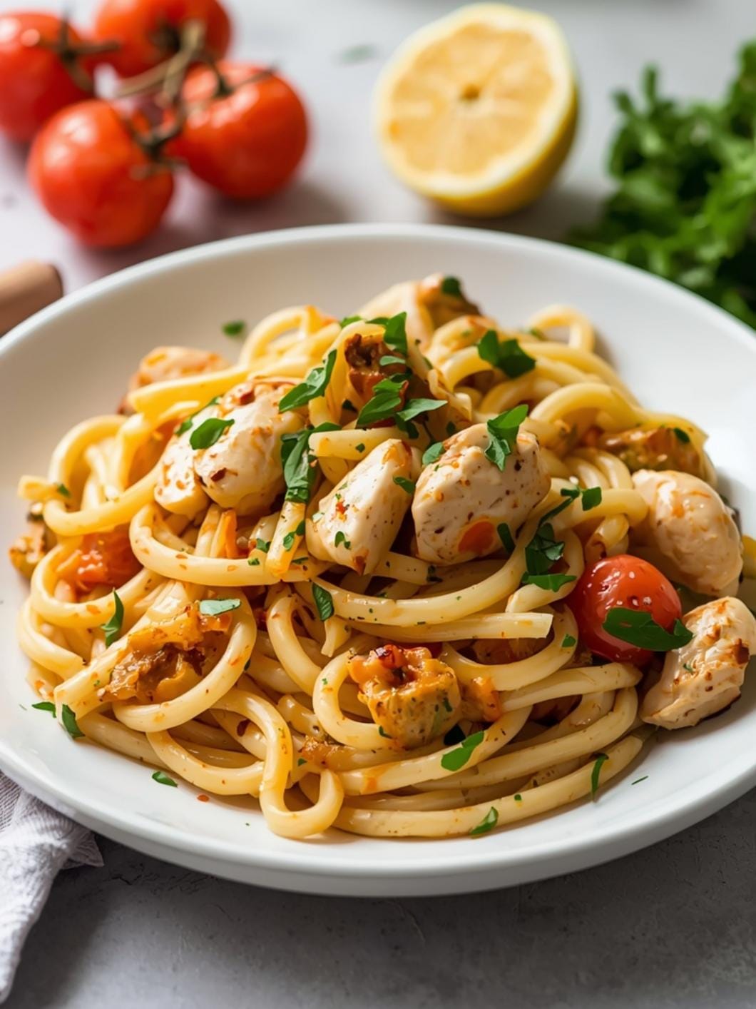 Zesty Lemon Chicken Pasta Primavera Recipe