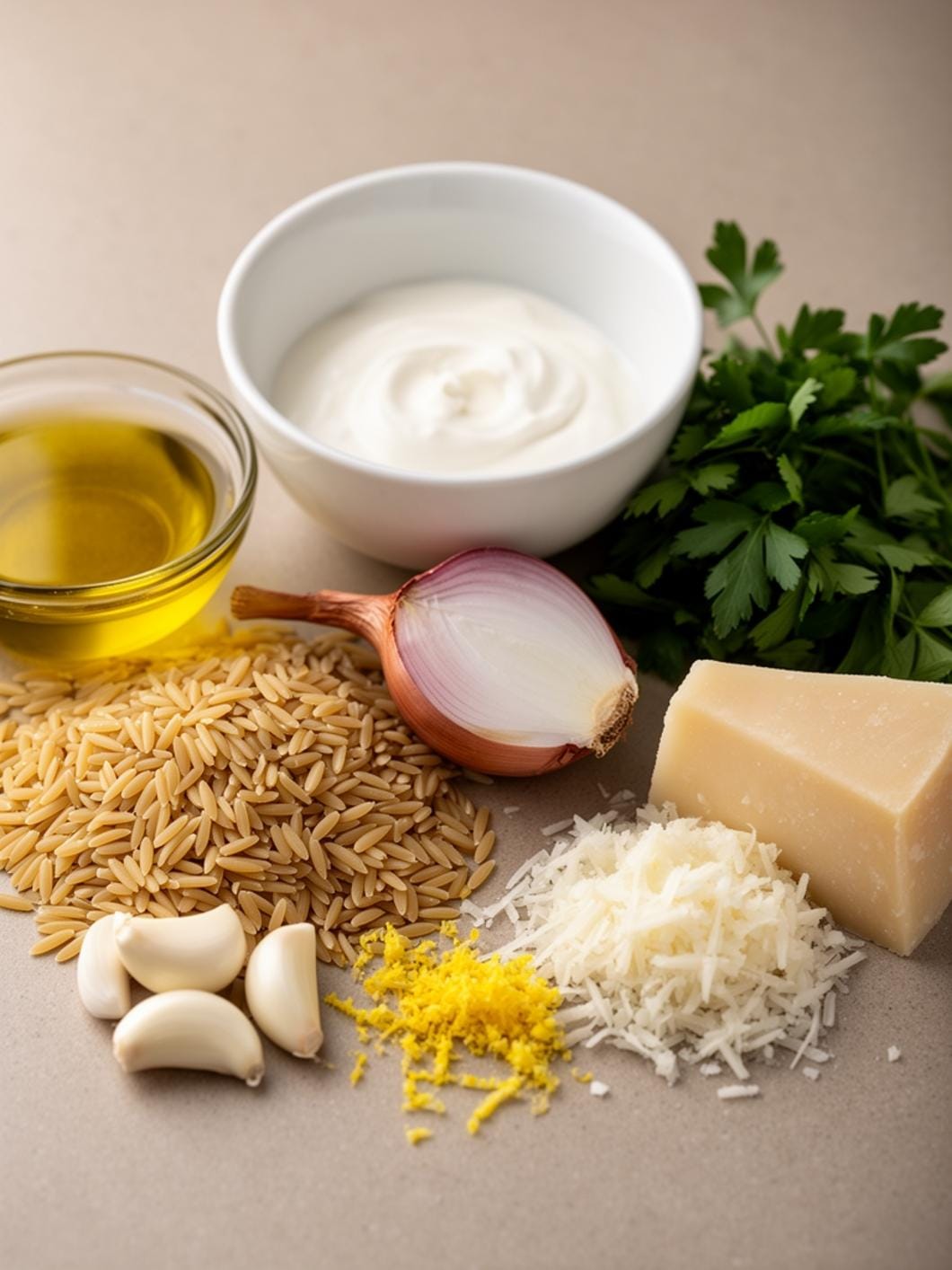 Creamy Lemon Parmesan Orzo Recipe